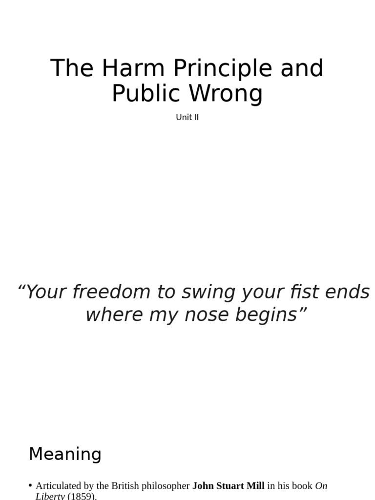 Harm Principle and Public Wrong | PDF | Crimes | Crime & Violence