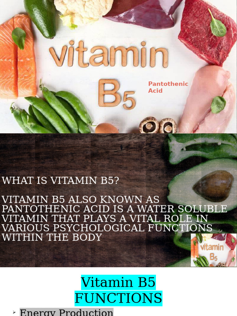 Vitamin B5: Functions and Toxicity Effects | PDF