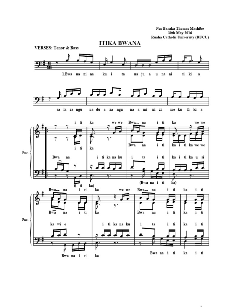 8dc2e Itika Bwana | PDF