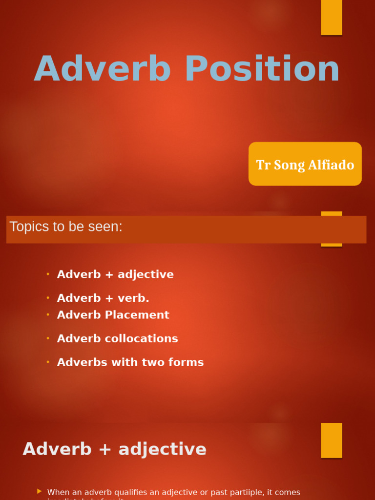 Adverb Collocations | PDF | Adverb | Verb