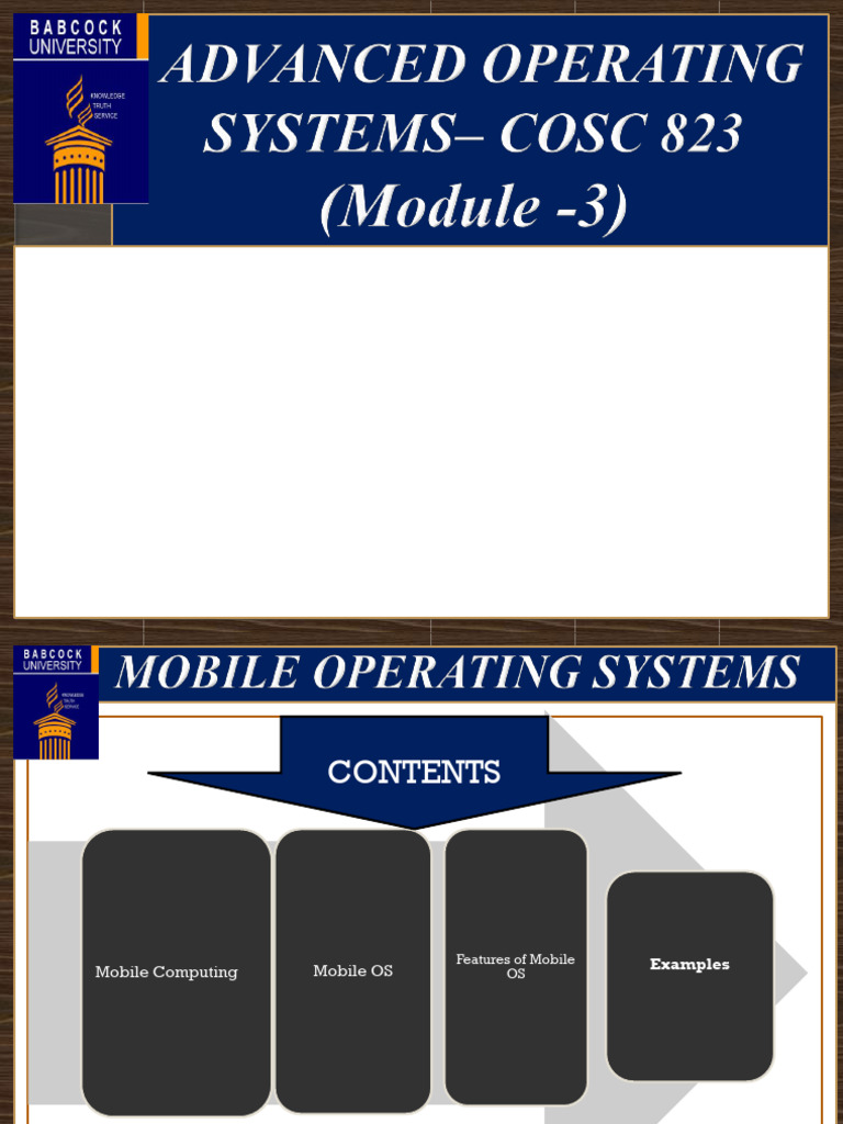 COSC 823 Lecture Slide -3 | PDF | Android (Operating System) | Operating System