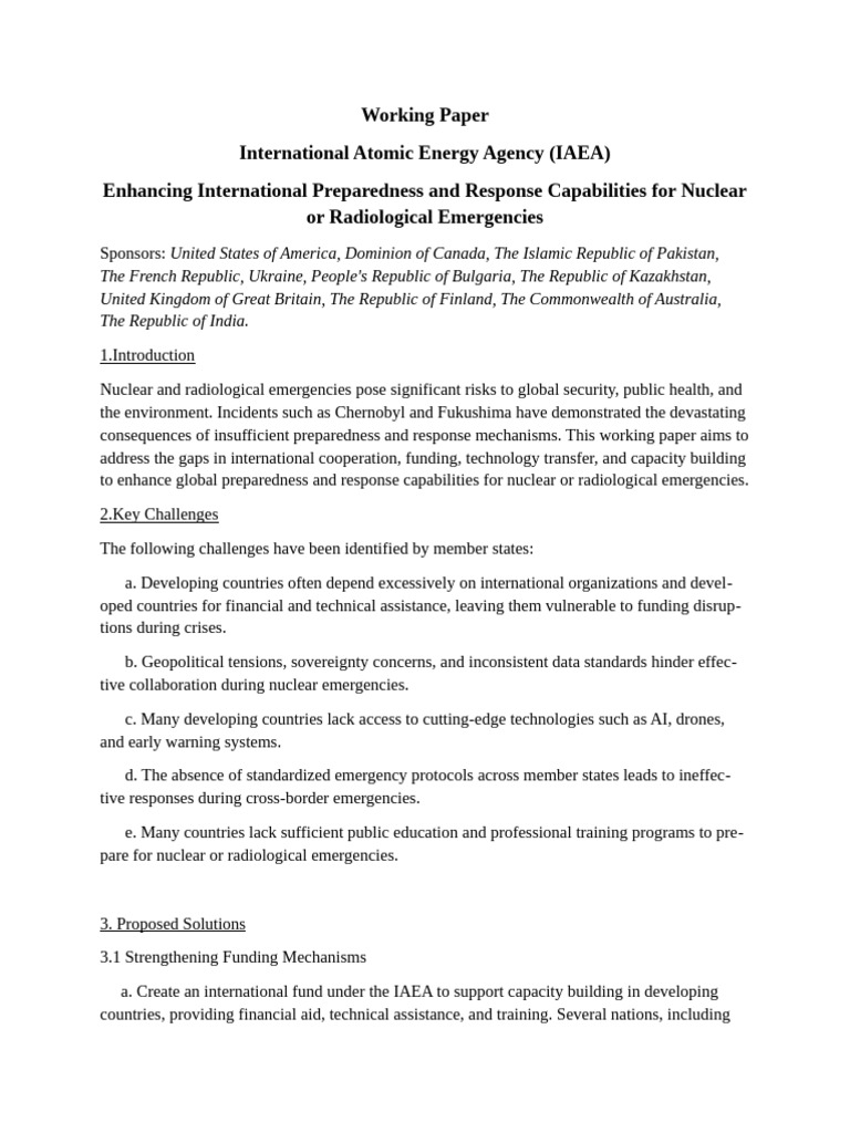 IAEA_Working Paper 1.2 | PDF | International Atomic Energy Agency ...