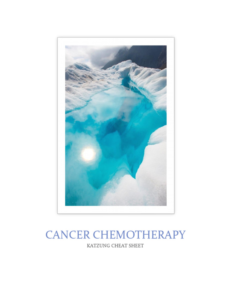 Katzung Cheat Sheet 3 Cancer Chemotherapy | PDF | Chemotherapy | Cancer