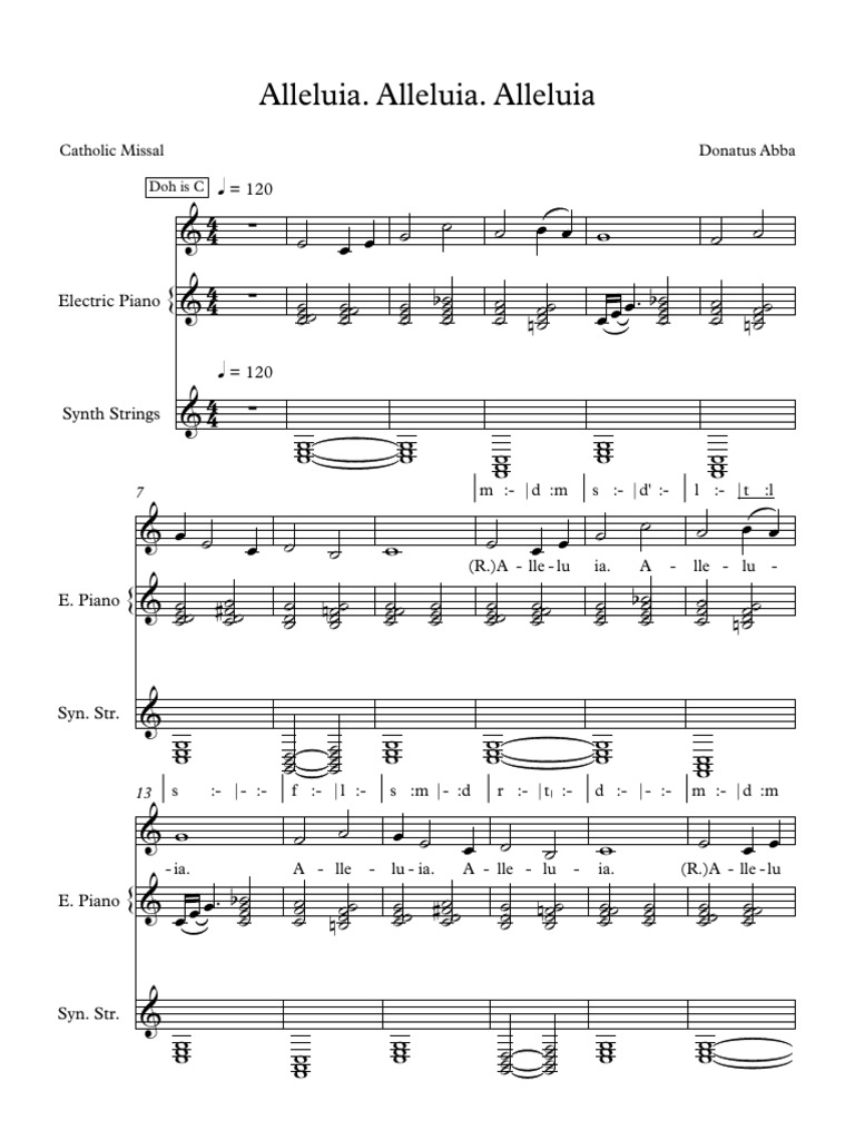 Alleluia Alleluia Alleluia - Full Score | PDF
