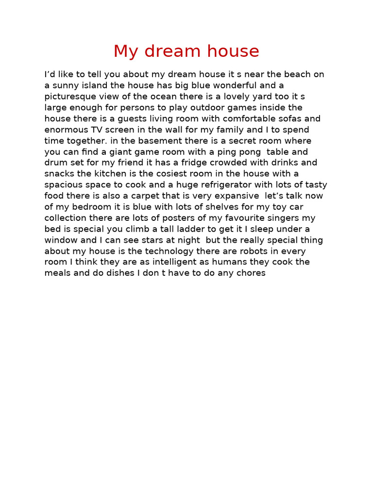 My Dream House by the Beach | PDF