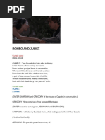 Romeo and Juliet: Key Scenes | PDF