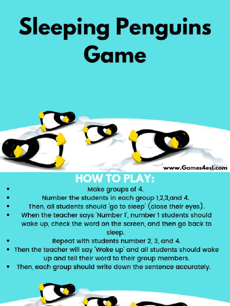 SLEEPING-PENGUINS - Present Perfect and Past Simple | PDF