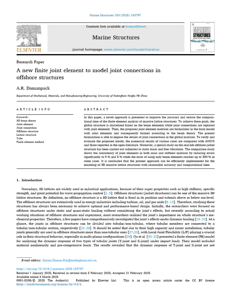 1-s2.0-S0951833925000218-main | PDF | Beam (Structure) | Finite Element Method