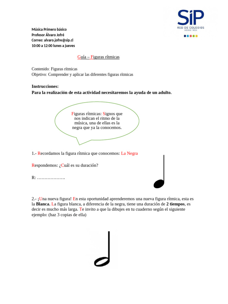 Figuras Rítmicas para Primeros Básicos | PDF