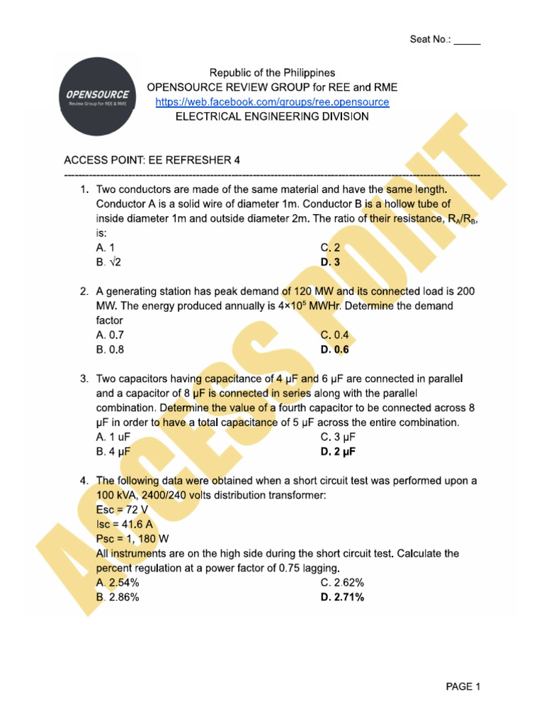 ACCESS POINT - EE REFRESHER 4 | PDF