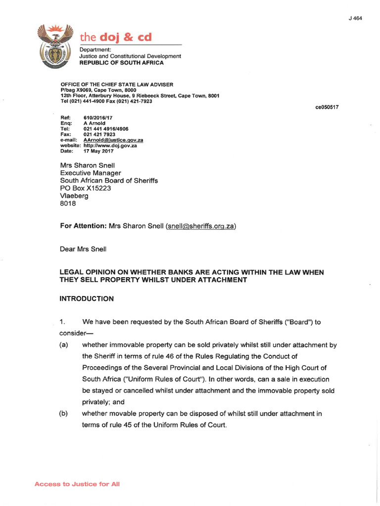 Legal Opinion Example 1 | PDF