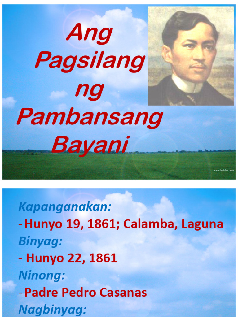 Ang Pagsilang ng Pambansang Bayani | PDF