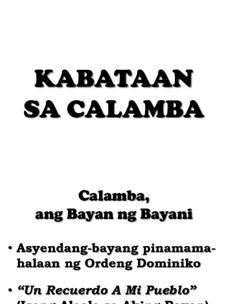Kabataan Sa Calamba | PDF