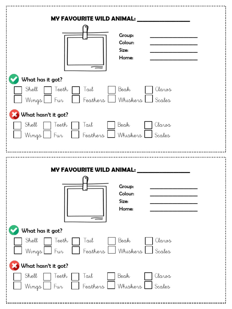 FT - My Favourite Wild Animal | PDF