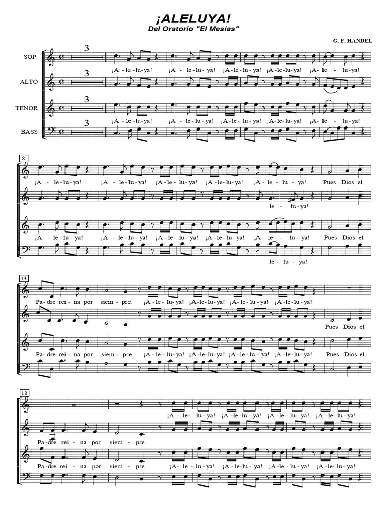 Aleluya | PDF | Música basada en la biblia
