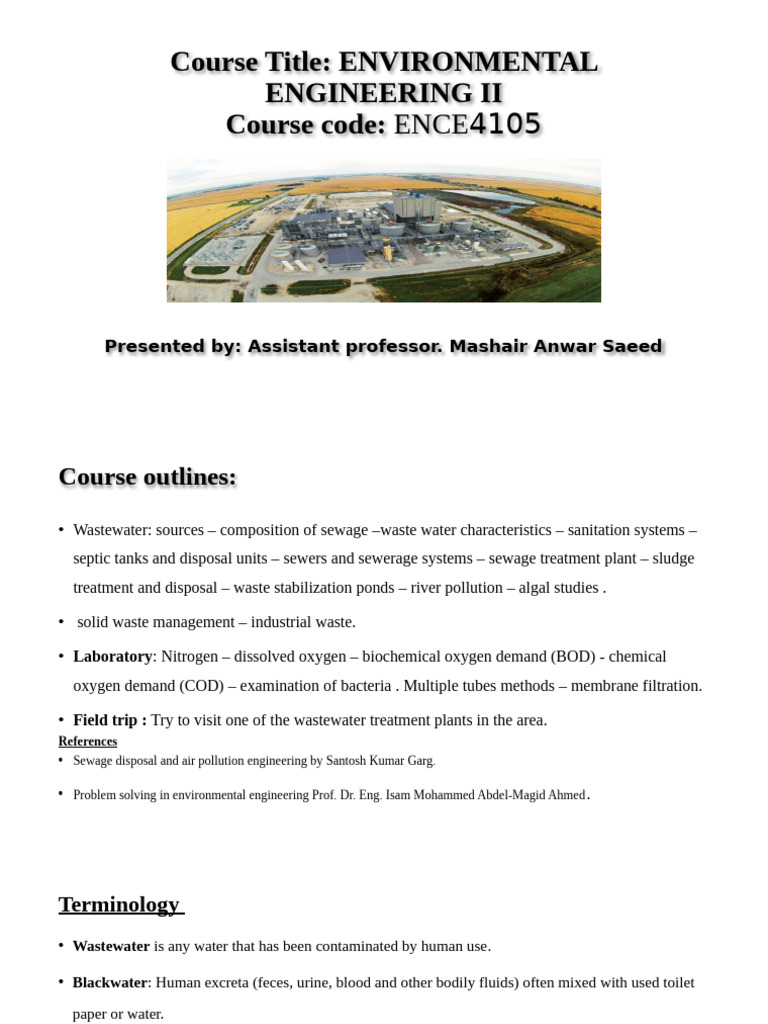 Environmental Engineering Ii | PDF | Total Organic Carbon | Sewage