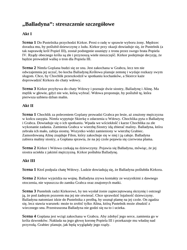 Balladyna | PDF