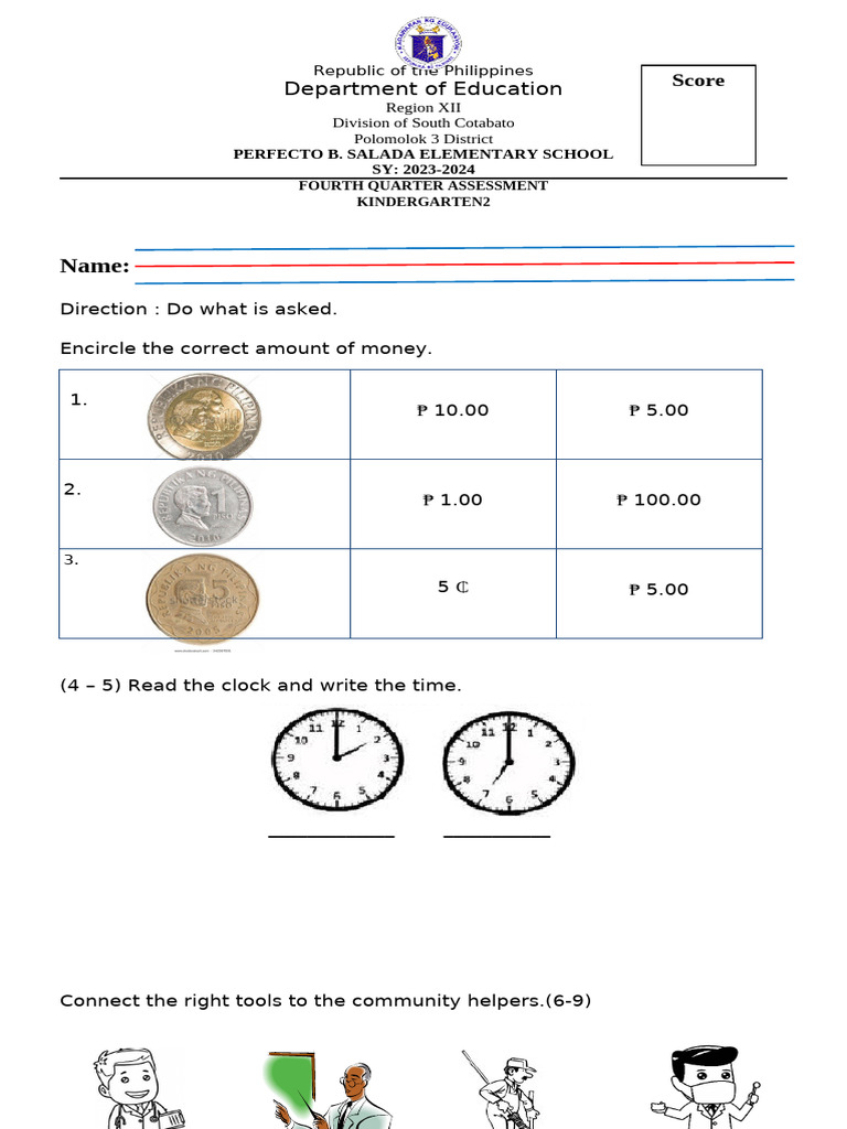 4th Assessment - Final 2024 | PDF