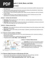 Class 10 Science Chapter 2 Activities | PDF | Science & Mathematics