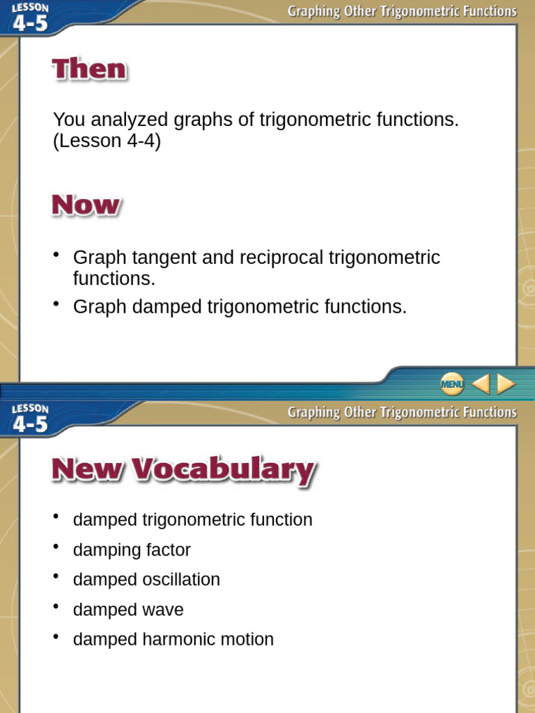 Graphing Other Trigonometric Functions | PDF | Trigonometric Functions | Asymptote