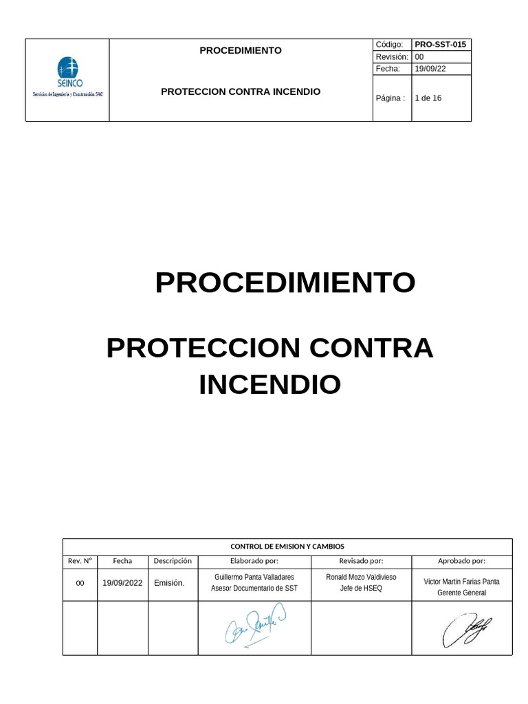P.15 Protecci - N Contra Incendios | PDF | Combustión | Combustibles