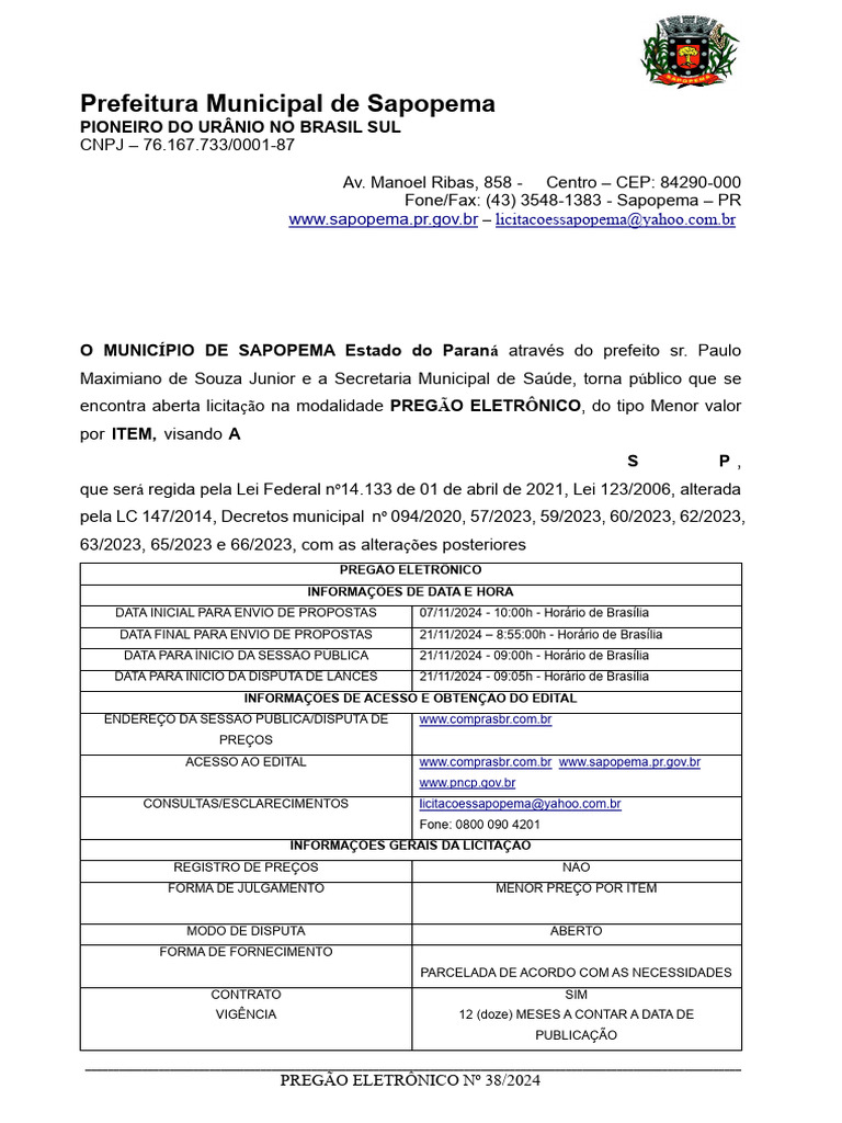 Edit Al Preg on 382024 Material Hospital Ar | PDF | Falência