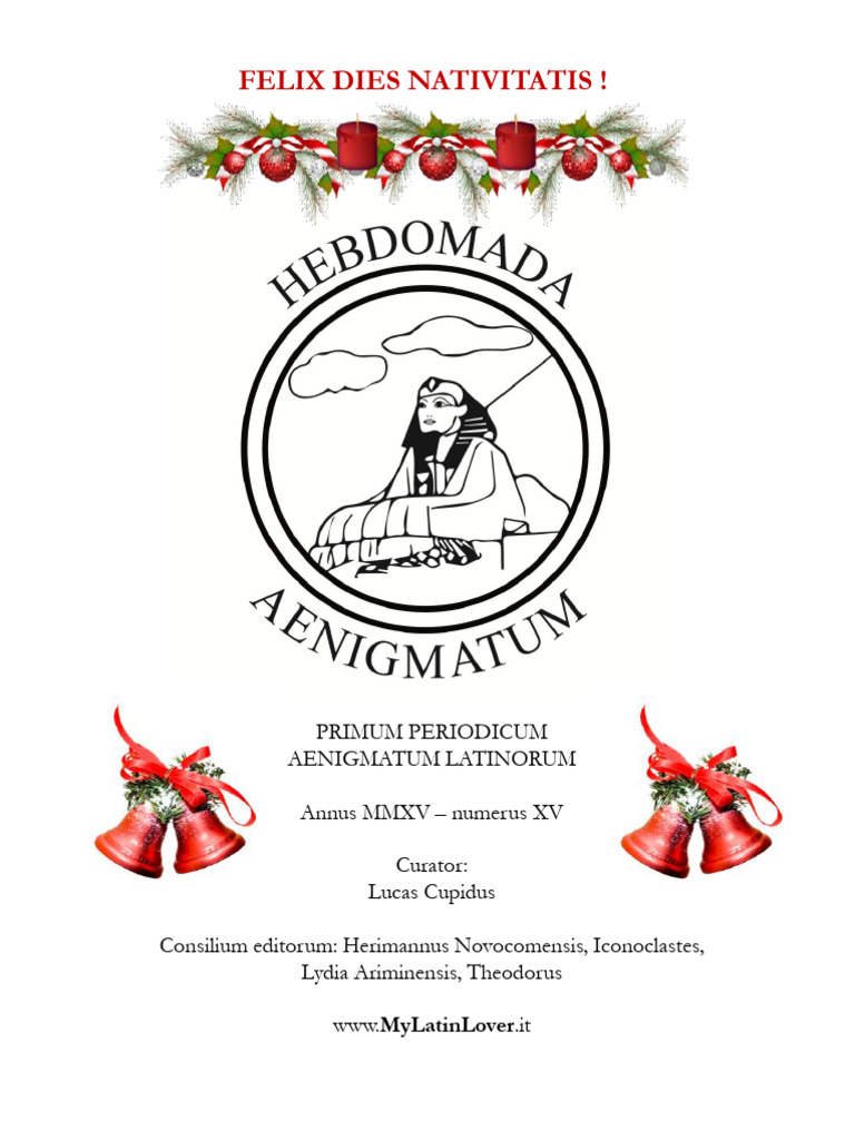 Hebd. Aenigm. 15 - Editio Natalicia | PDF