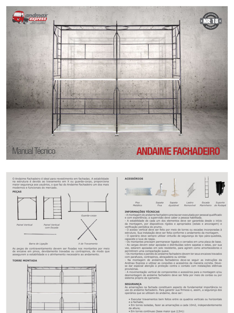 andmax_manual_fachadeiro | PDF | Andaime