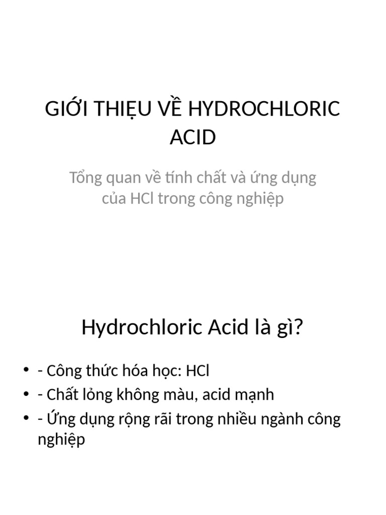 Hydrochloric Acid | PDF
