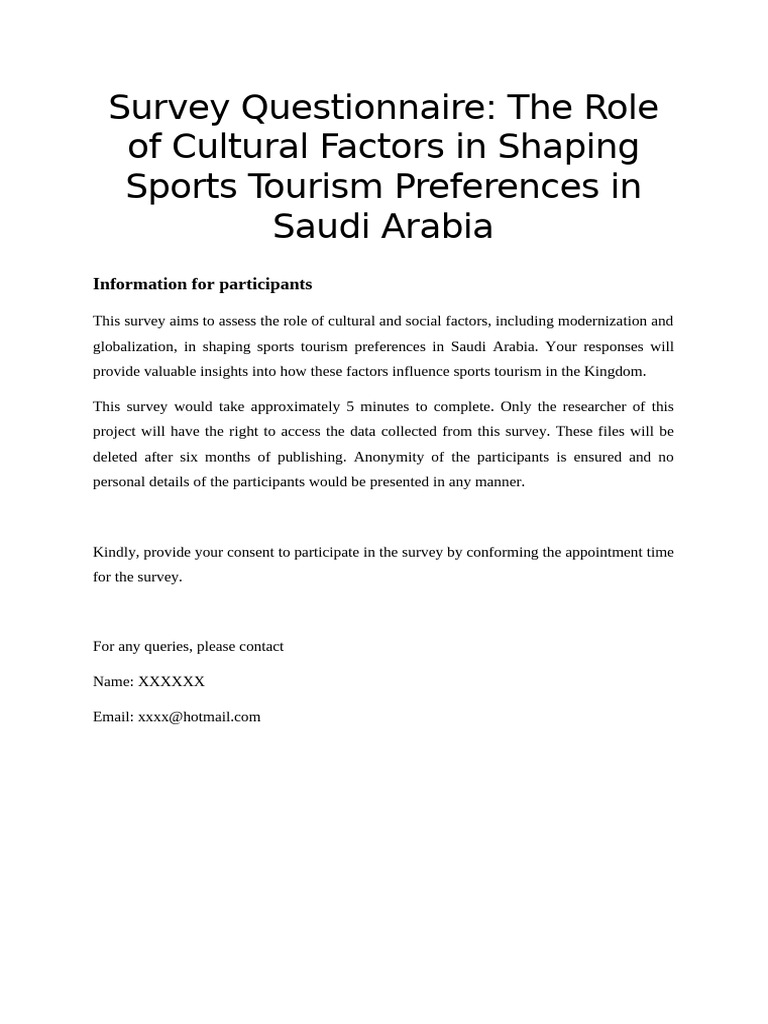 Cultural Factors in Saudi Sports Tourism | PDF | Sports | Saudi Arabia