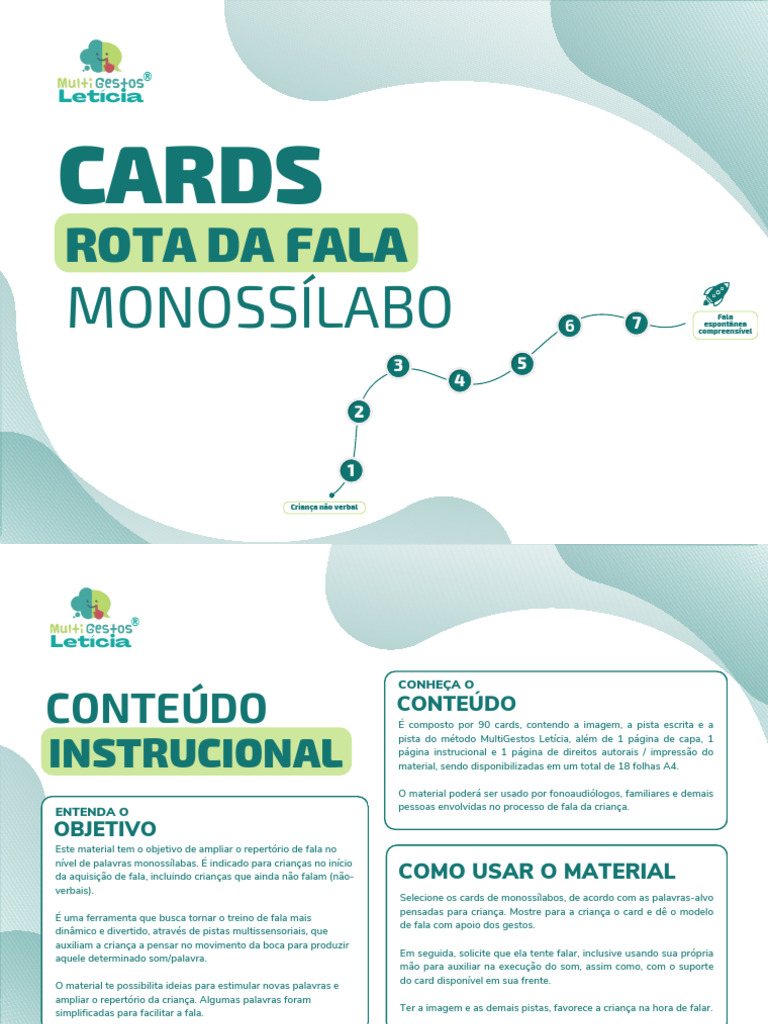 Cards Rota Da Fala Monossilabo Multigestos | PDF
