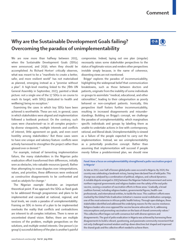 Why The Sdgs Are Faililing | PDF | Sustainability