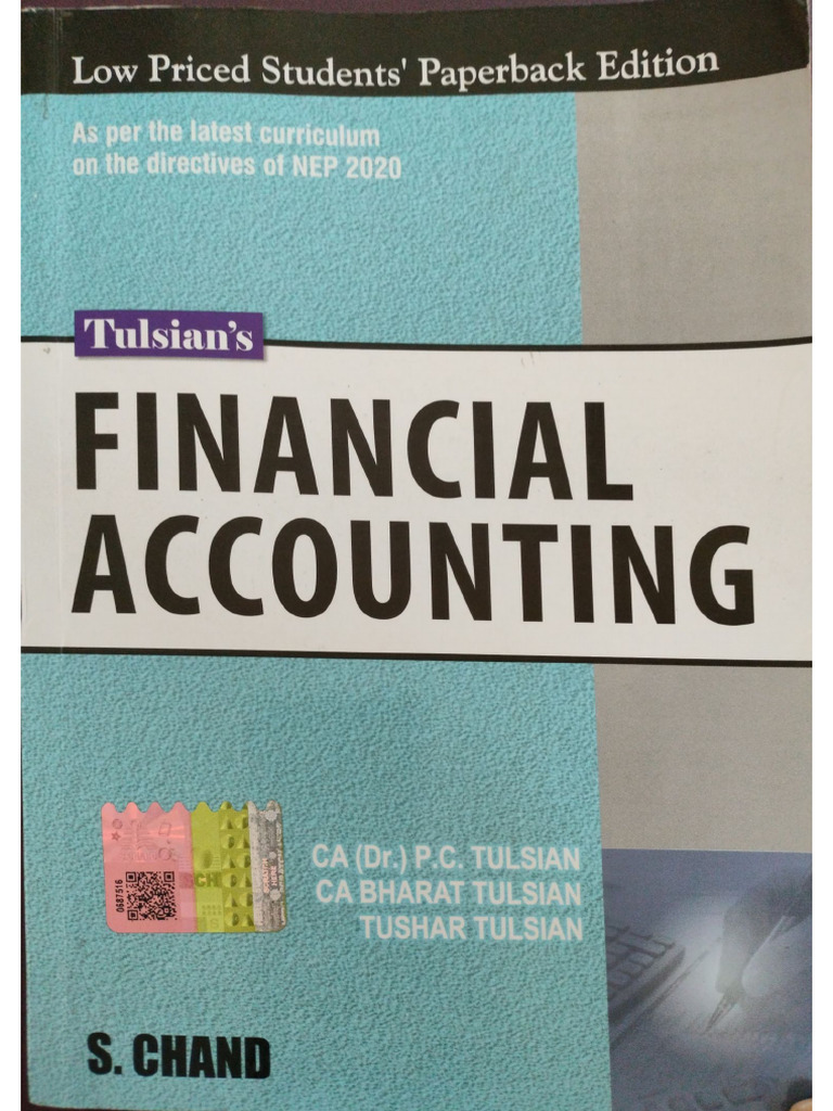PC Tulsiyan's Financial Accounting | PDF