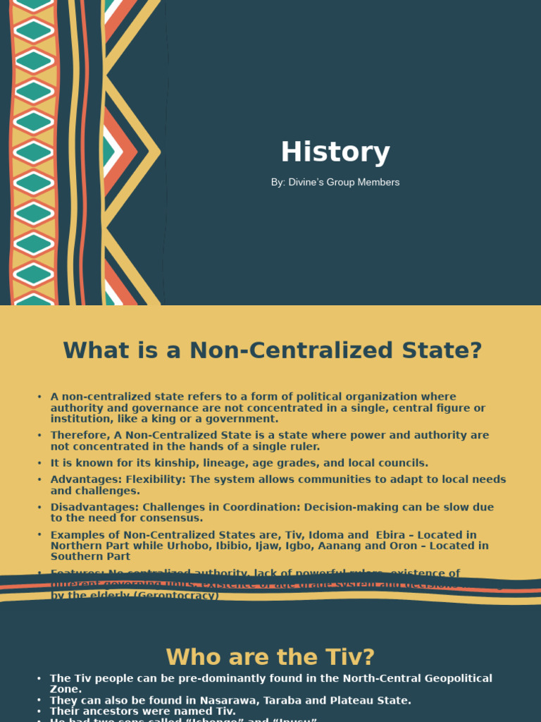 Non-Centralized States Presentation JSS2 | PDF