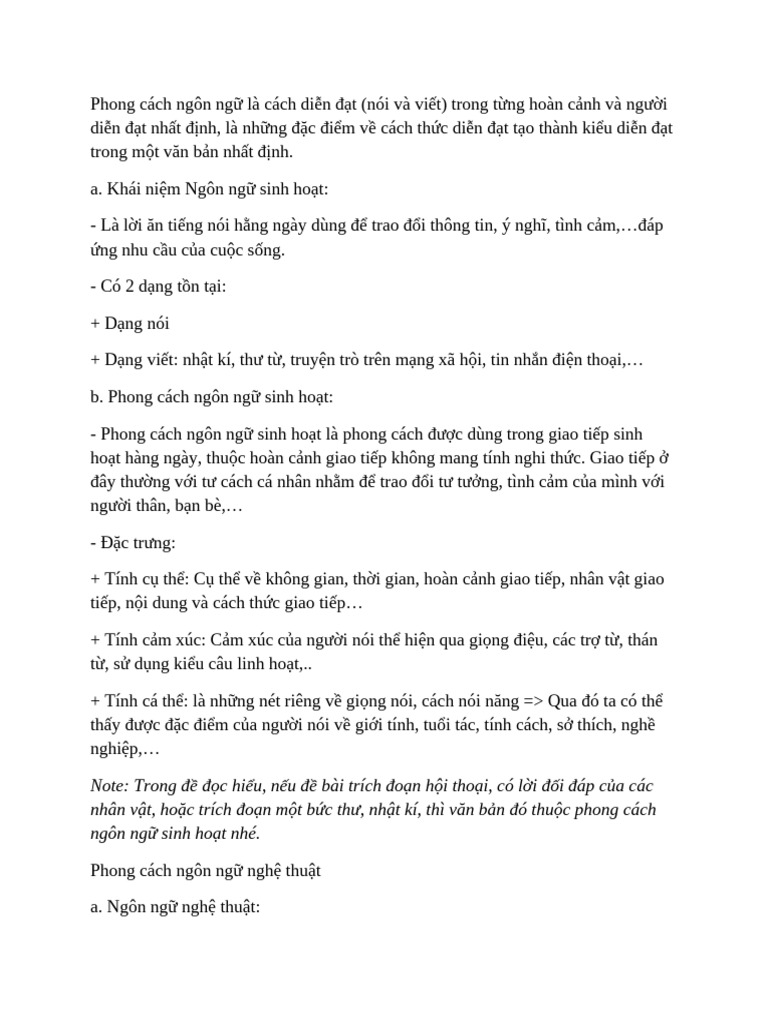 Phong Cách Ngôn NG | PDF