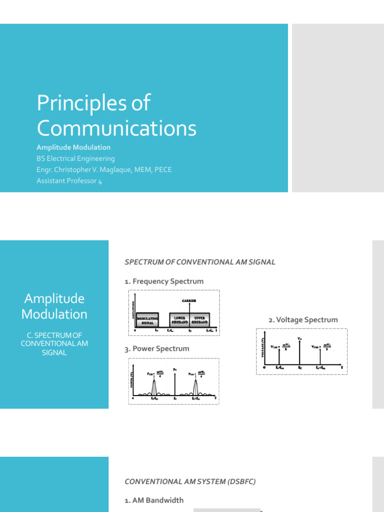 Topic 4 - Amplitude Modulation | PDF | Modulation | Broadcast Engineering
