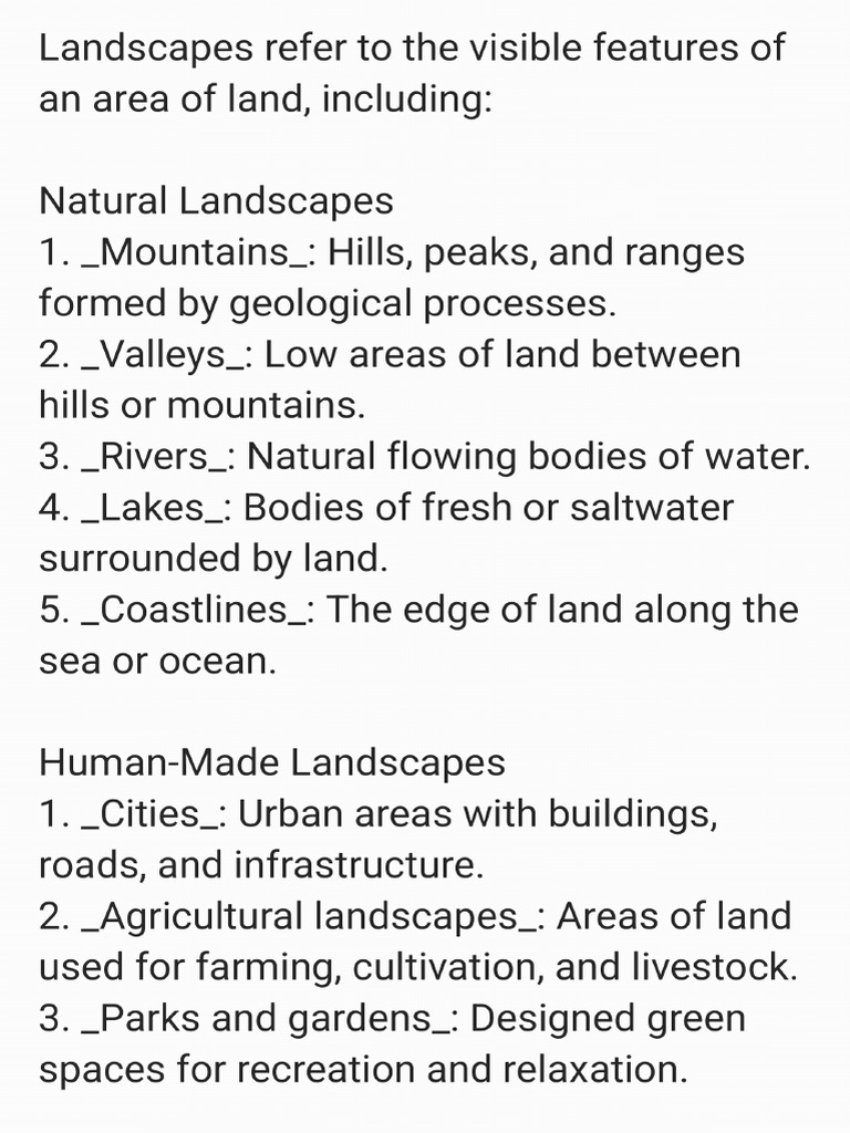 Landscapes | PDF