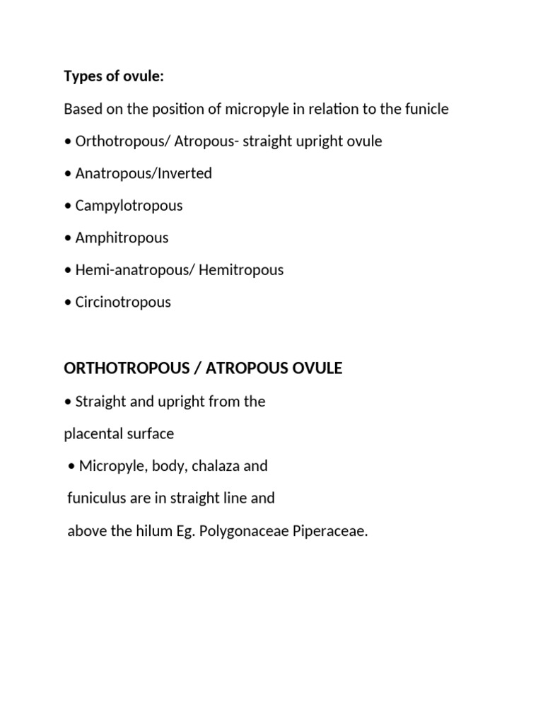 Types of Ovule | PDF