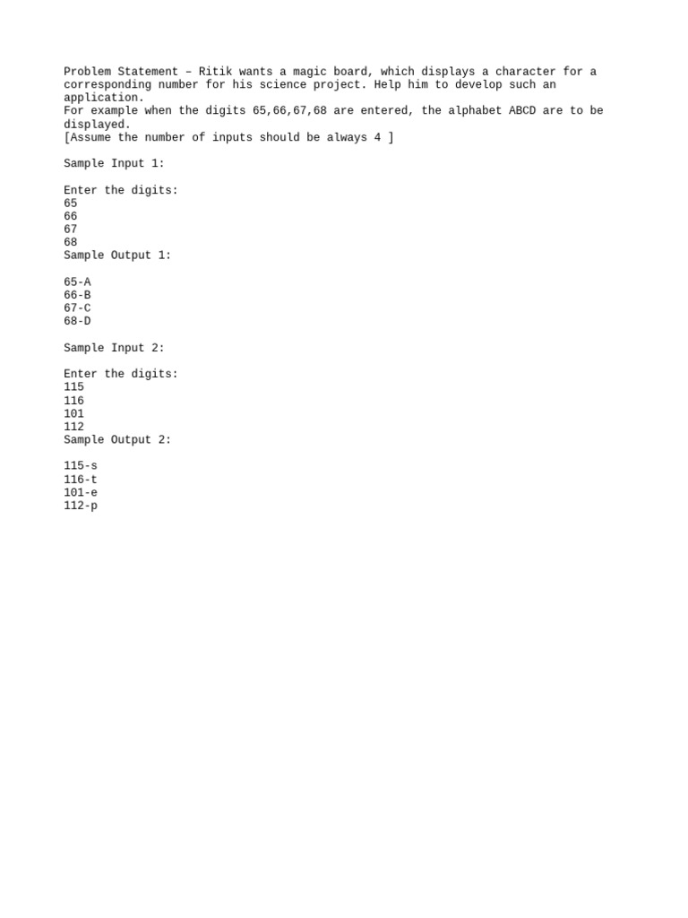 Problem Statement (2) | PDF
