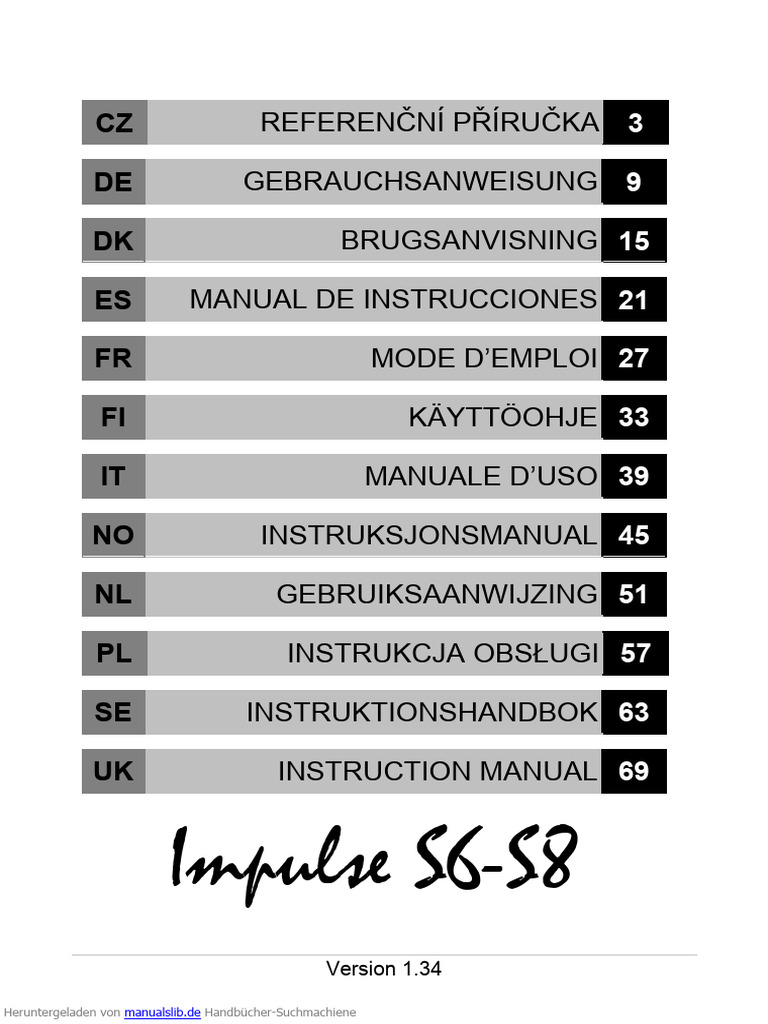 MANUAL del cargador impulse_s6 | PDF