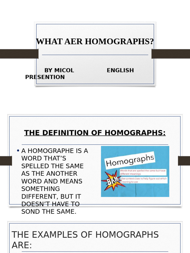 What Aer Homographs | PDF