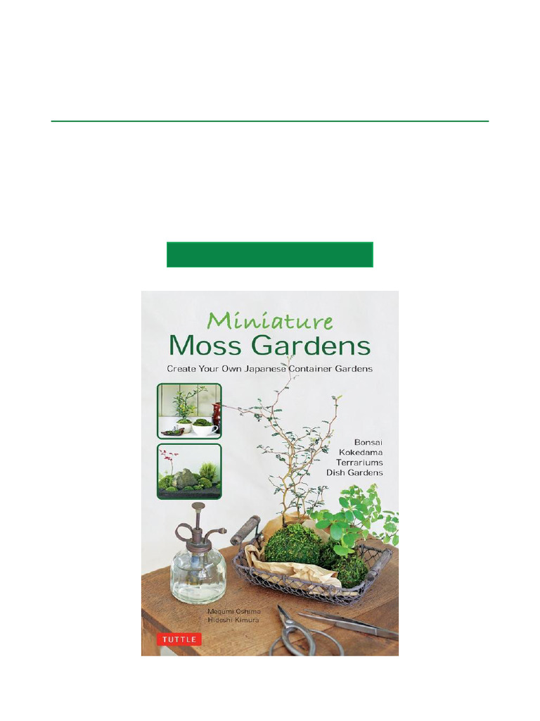 Full version Miniature Moss Gardens Create Your Own Japanese Container ...
