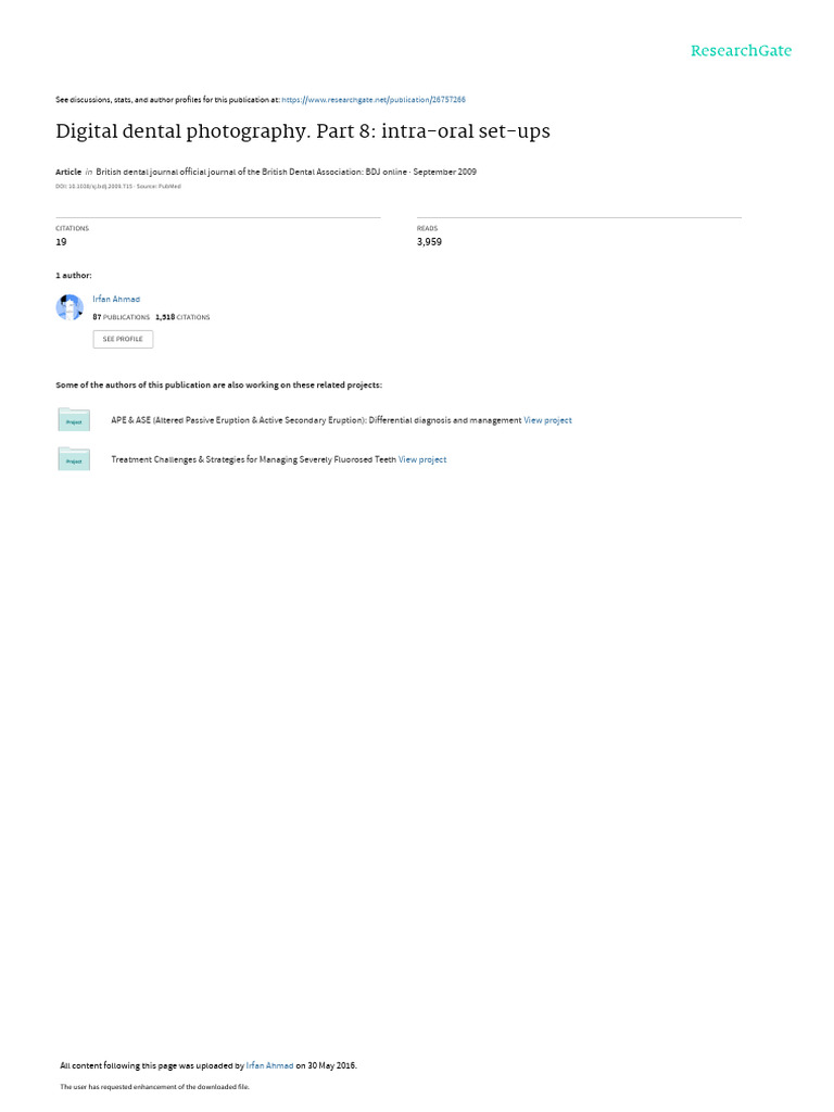 Digital Dental Photography Part 8 Intra-Oral Set-U | PDF | Tooth Enamel ...