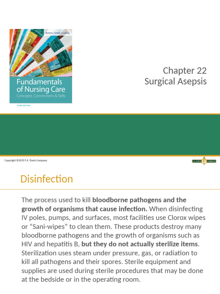 CH22 1.PptxPowerpointSurgicalasepsis Sherard | PDF | Sterilization (Microbiology) | Disinfectant