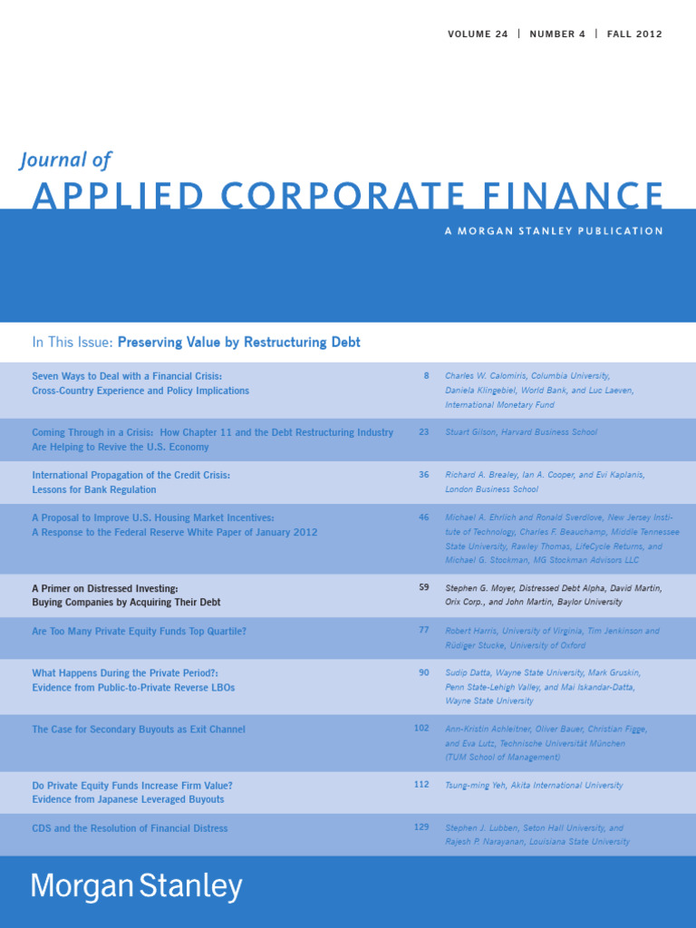 A Premier On Buying Distressed Companies | PDF | Valuation (Finance ...