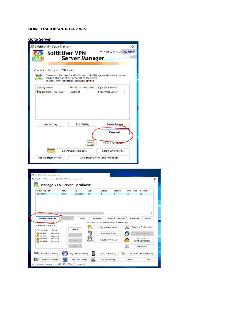 HOW TO SETUP SOFTETHER VPN | PDF