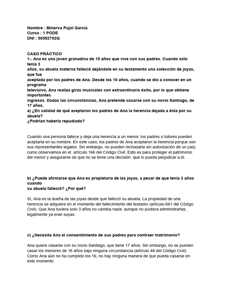 Práctica Civil Tema 7 | PDF | Herencia | Justicia