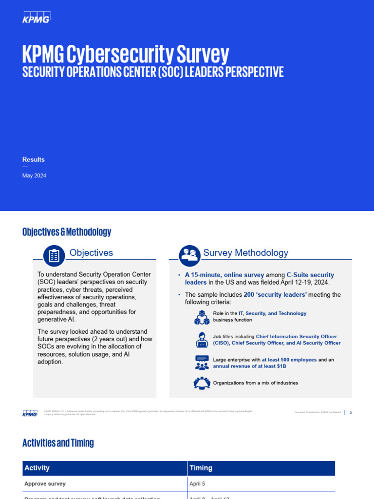 KPMG 2024 Cybersecurity Survey Insights | PDF | Computer Security ...