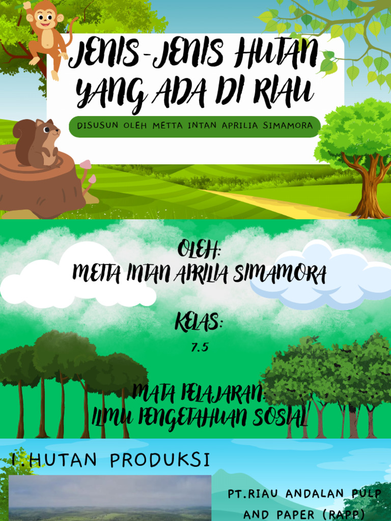 Hijau Ilustrasi Hutan Tumbuhan Hewan Cerah Tugas Kelompok - 20250122 ...