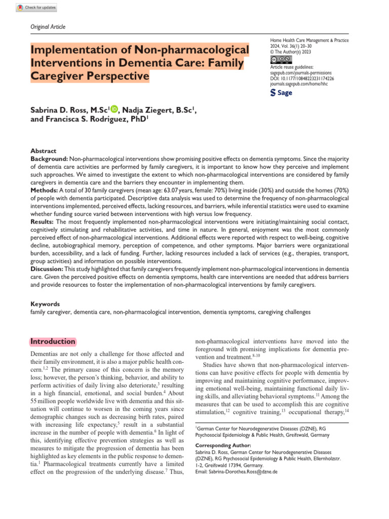 Implementation-Of-Non-Pharmacological-Interventions-In-Dementia-Care-Family-Caregiver ...